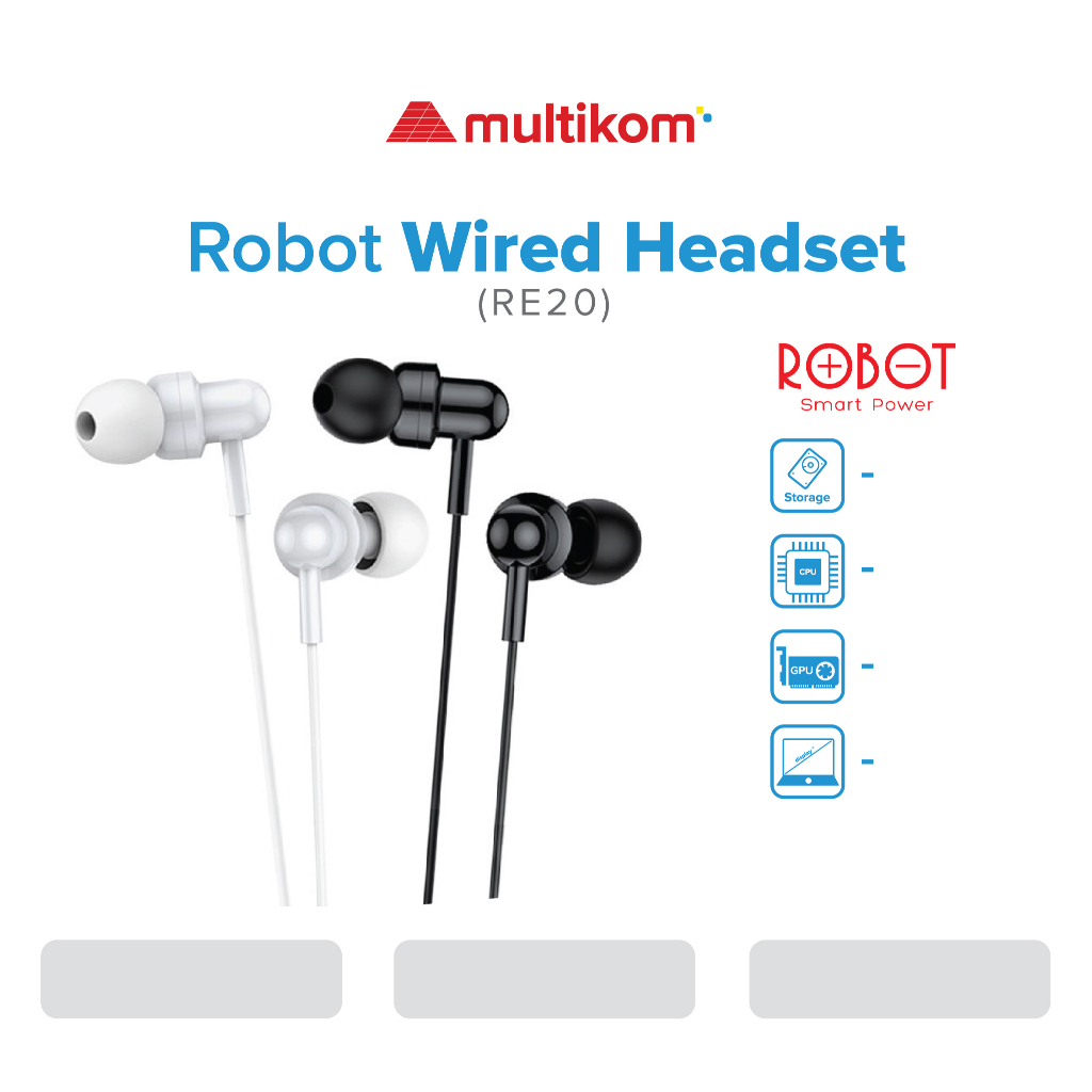 Jual Headset Robot RE20 Wired Headset Earphone Bass Android iPhone ...