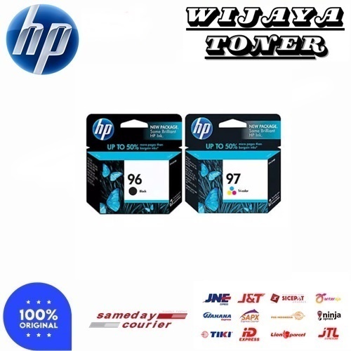 Jual Paket Tinta HP 96 Black + 97 Colour Original | Shopee Indonesia
