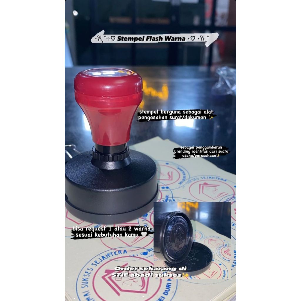 Jual Stempel Flash / Cap Toko / Stamp PETAK Untuk Online Shop Brand ...