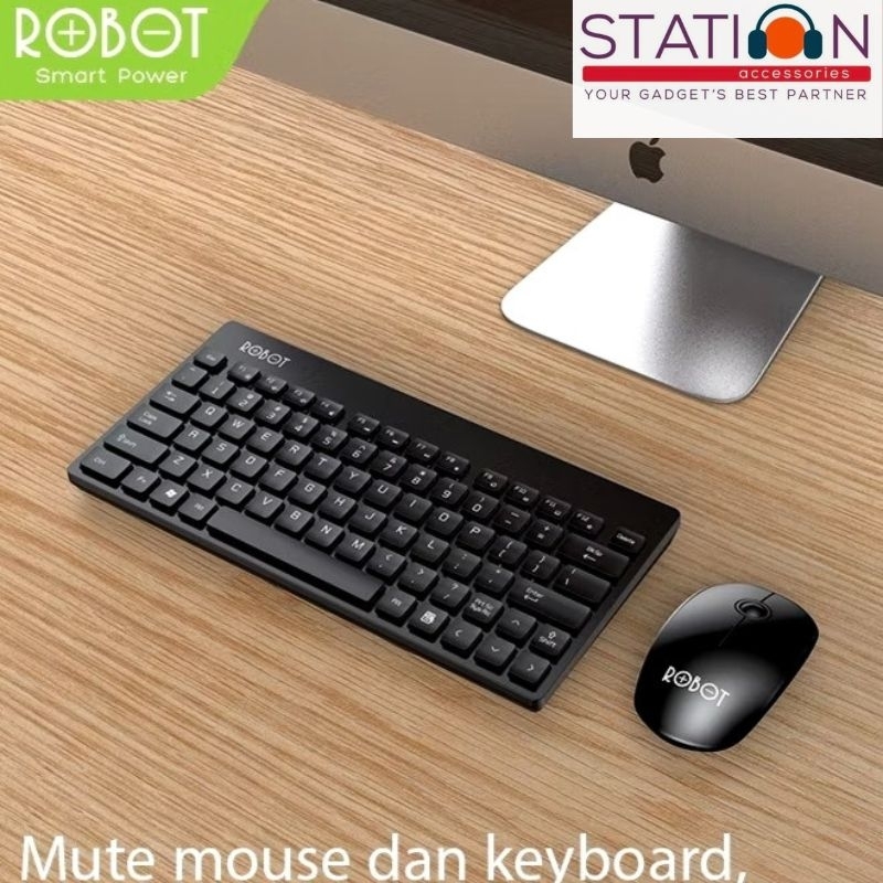 Jual Robot KM3000 Keyboard Wireless Led Hitam Combo Mouse Usb Mini ...