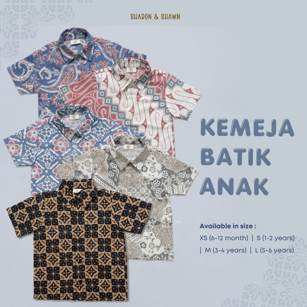 Jual Sharon&Shawn - Kemeja Batik Anak Laki-Laki - Kemeja Batik Anak ...