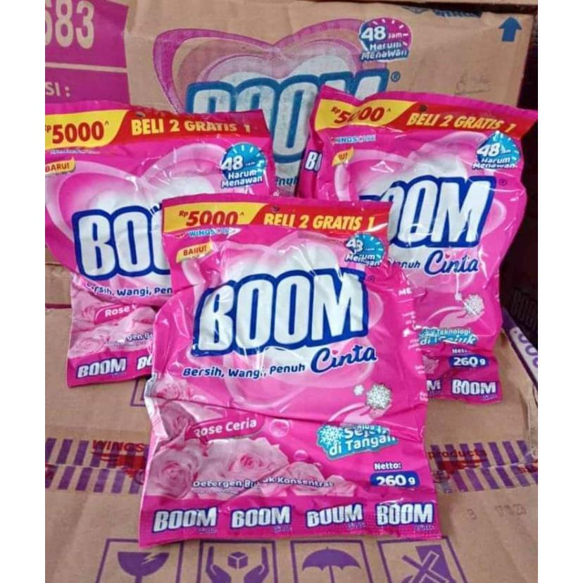 Jual DETERGENT BOOM CINTA 260g BELI 2 GRATIS 1 | Shopee Indonesia