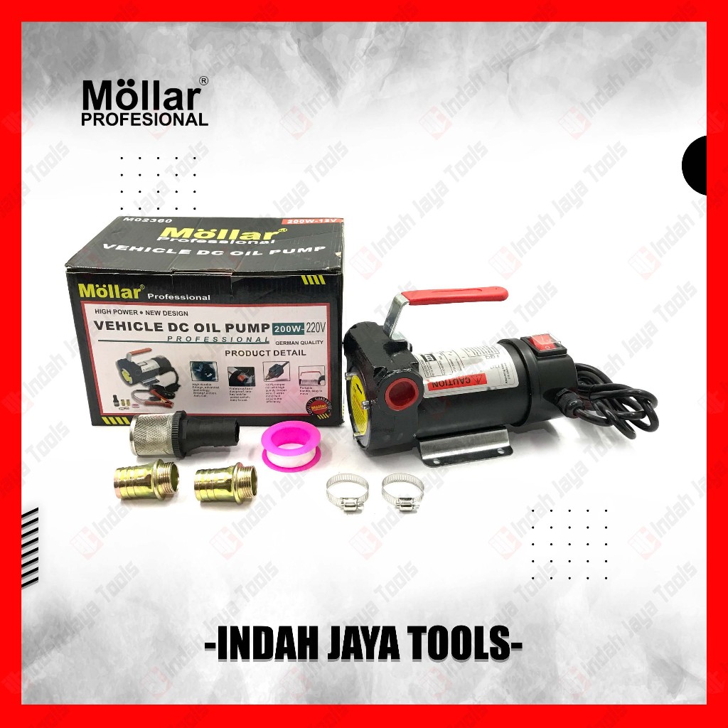Jual MOLLAR M02360 Pompa Oli DC AC Accu 24V 220V Diesel Pump Oil Solar 200W Minyak Aki Cairan ...