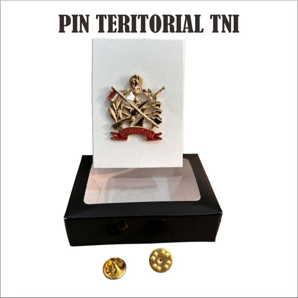 Jual ATRIBUT DINAS brevet wing pin teritorial pdh tni ad bahan logam ...