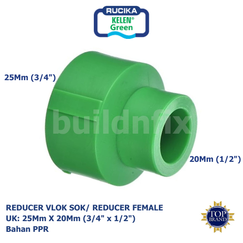 Jual RUCIKA REDUCER VLOK SOK / REDUCER FEMALE PPR 25Mm X 20Mm (3/4" x 1 ...