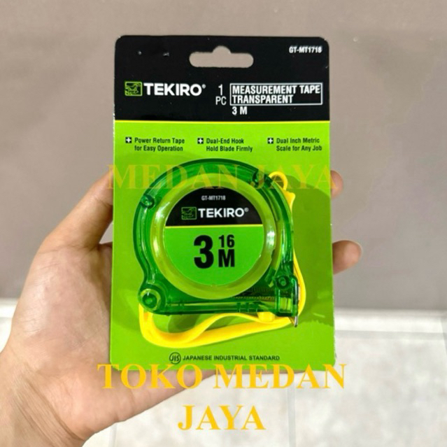 Jual METERAN 3METER TEKIRO PLAT MEASURING TRANSPARAN TAPE METER 3M x ...