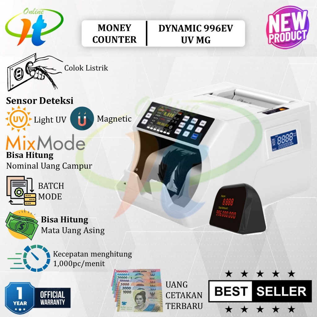 Jual Prime Dynamic 996 Mesin Penghitung Uang Baru Mix Mode Money ...
