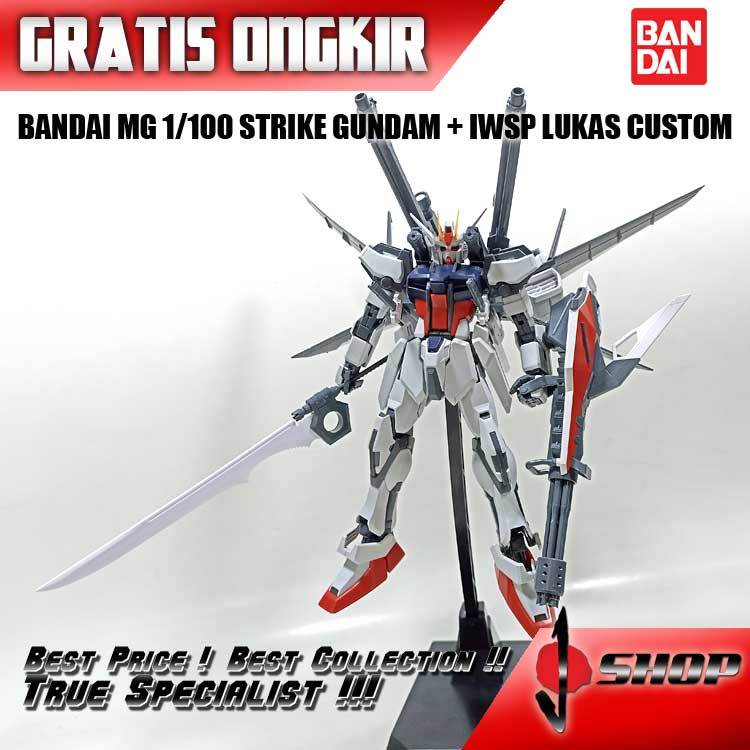 Jual BANDAI MG 1/100 STRIKE GUNDAM + IWSP LUKAS CUSTOM MG1364 | Shopee ...