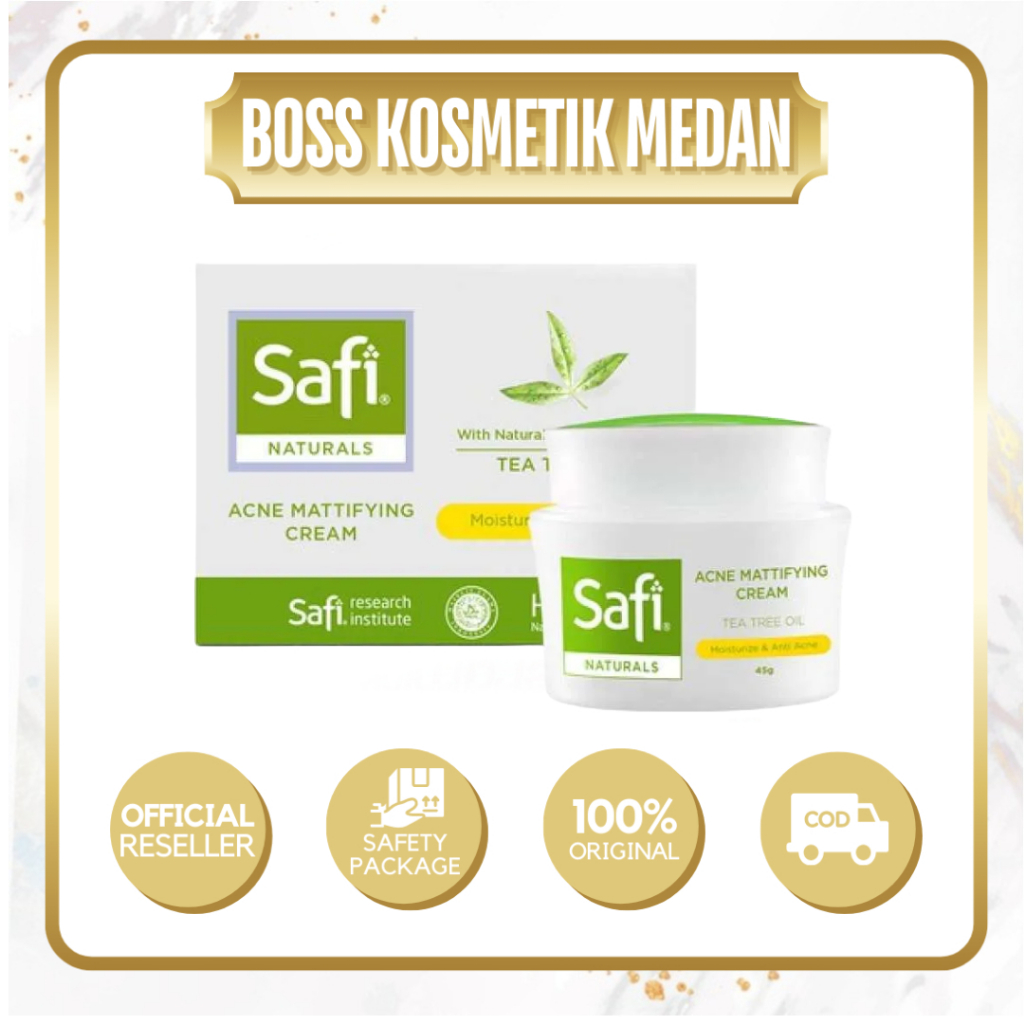 Jual Safi Natural Acne Mattifying Cream Tea Tree Oil ( Pelembab Wajah ...