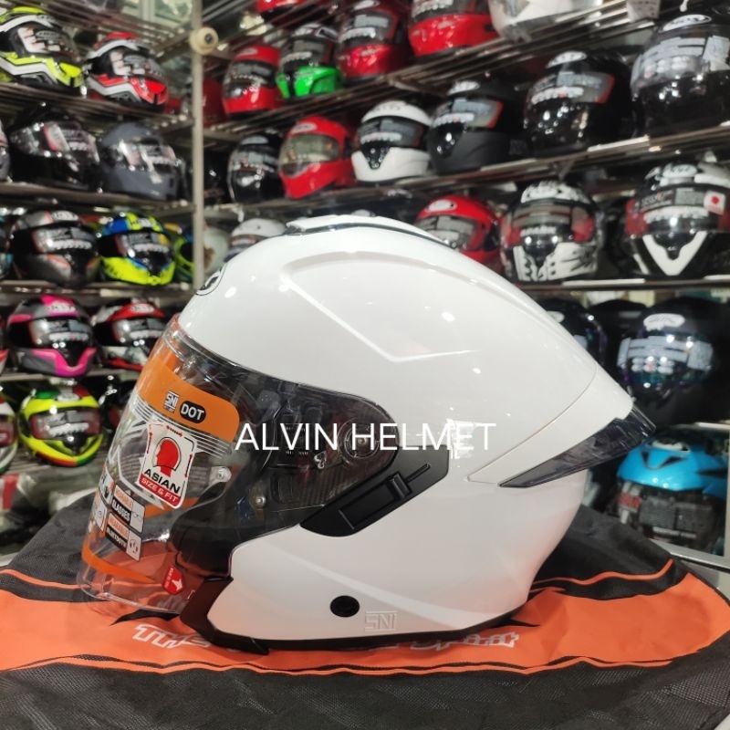 Jual Helm Half Face INK Terra 2 Solid White / INK Terra 2 Polos putih ...
