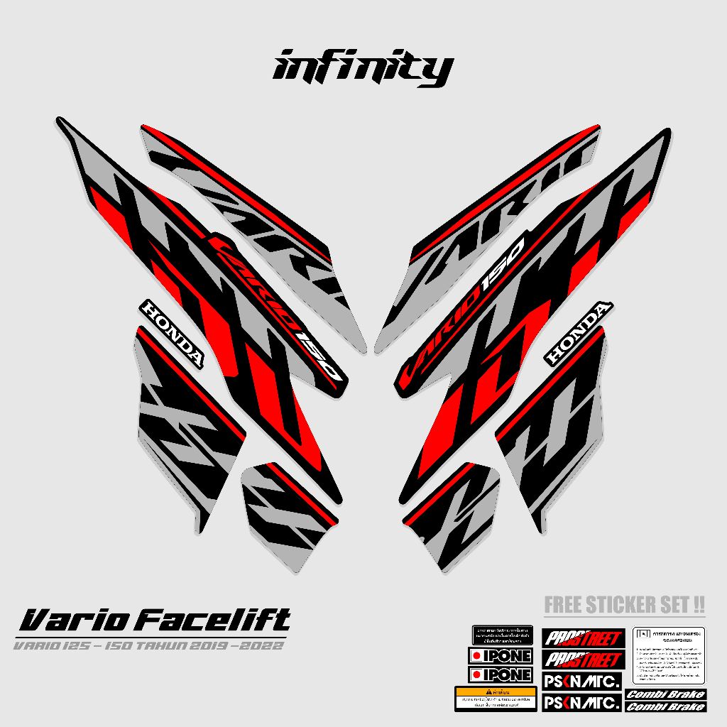 Jual STRIPING VARIO FACELIFT MOTIF 3 / STICKER VARIO NEW 125 / 150 ...