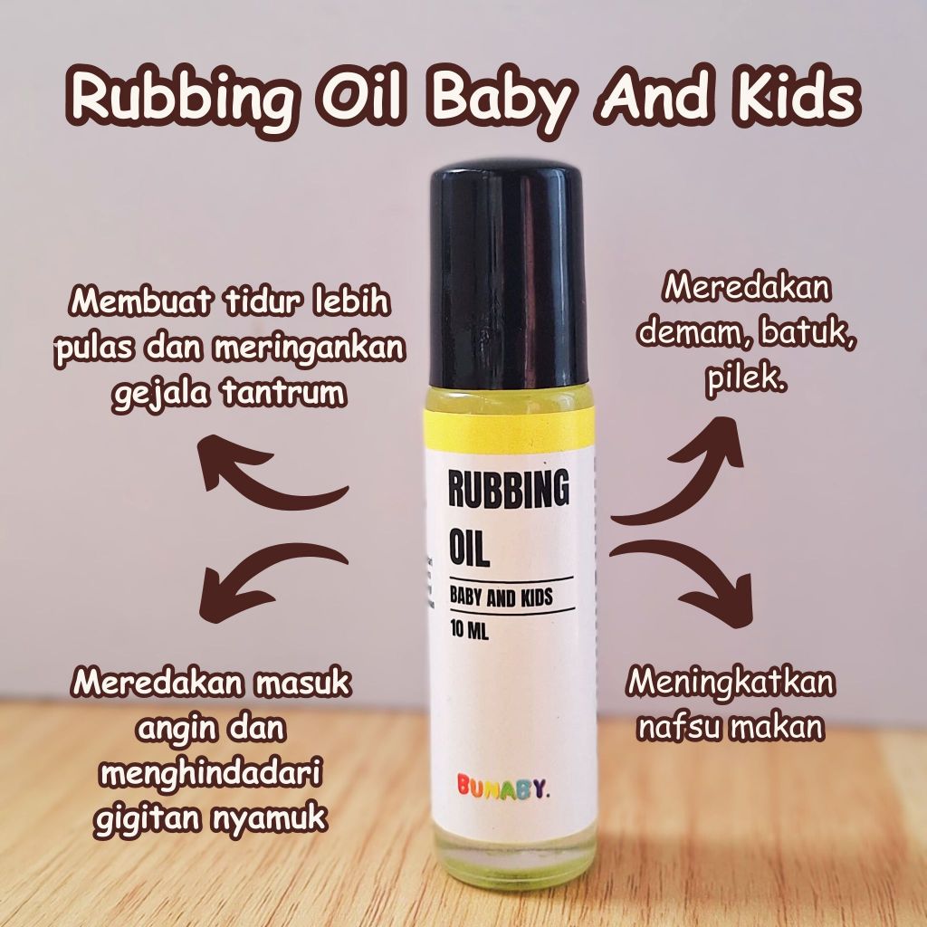 Jual Bunaby Rub Oil Baby & Kids 10 Ml / Bunaby Essential Oil untuk Demam Batuk Pilek dan Perut ...