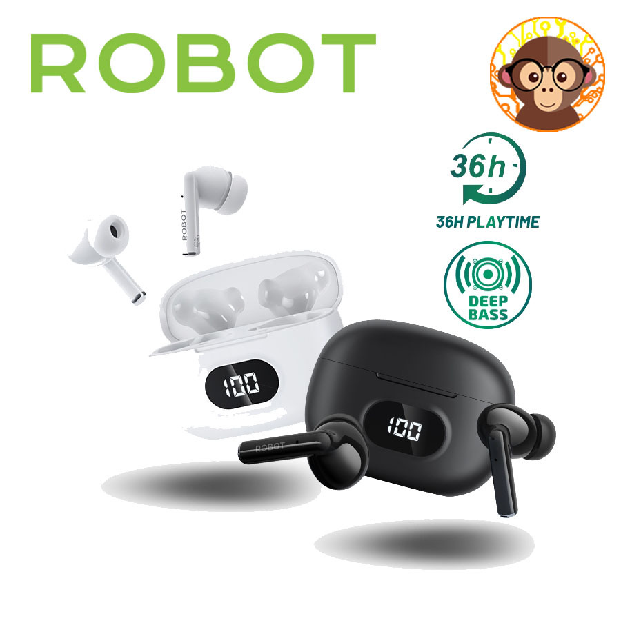 Jual Earphone TWS Robot T70 Headset Deep Bass LED Display Bluetooth 5.3 ...