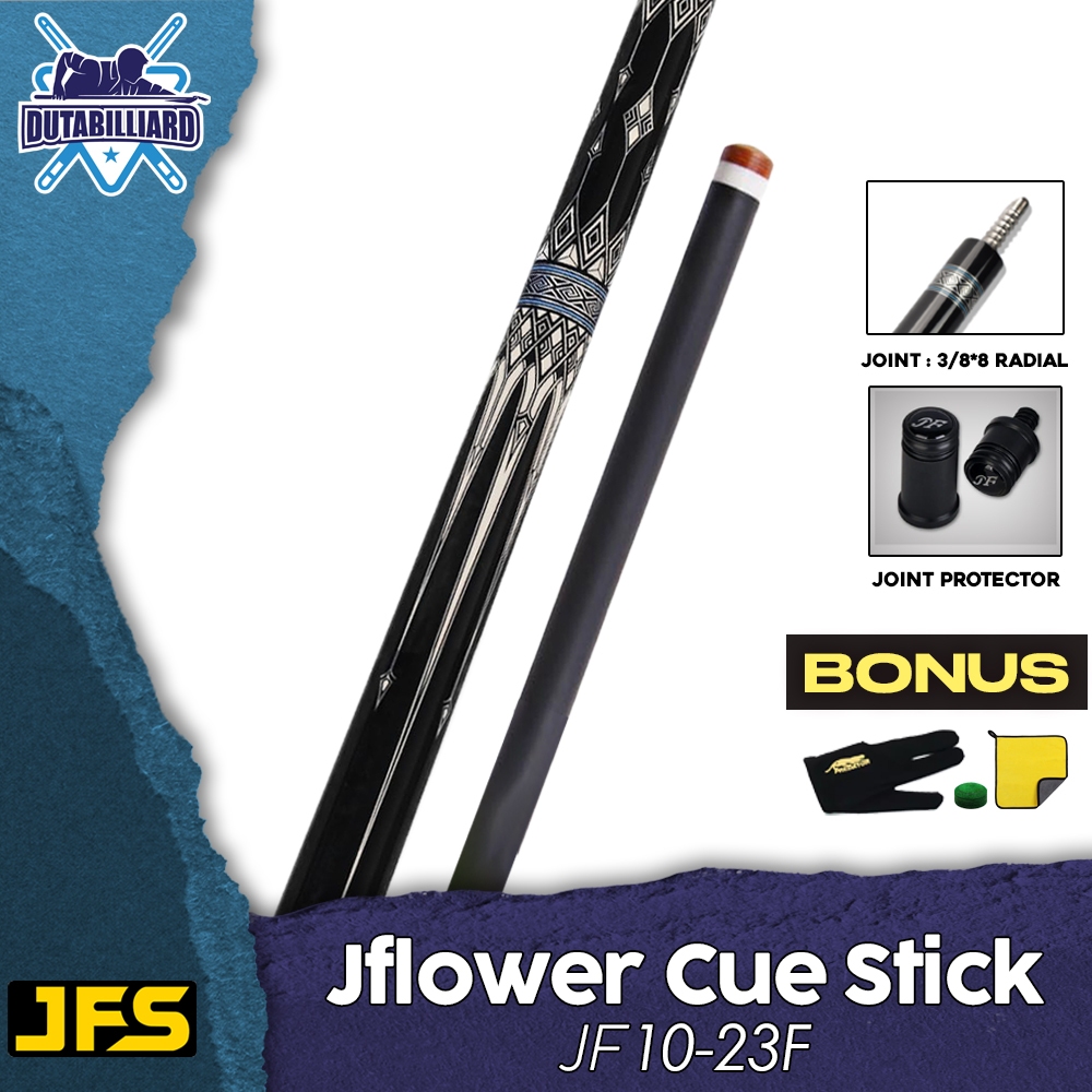Jual Jflowers JF10-23F Stick Billiard Shaft Carbon Cue Play Low ...
