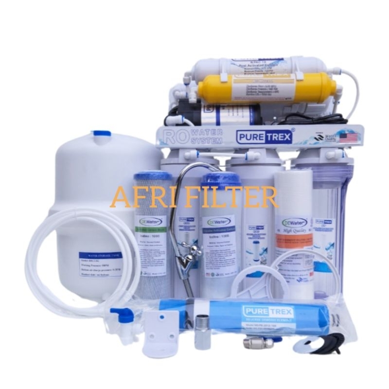 Jual Mesin RO Gantung Puretrex 100 Gpd 6 Step / RO Reverse Osmosis 100 Gpd Filter Air Minum Plus ...