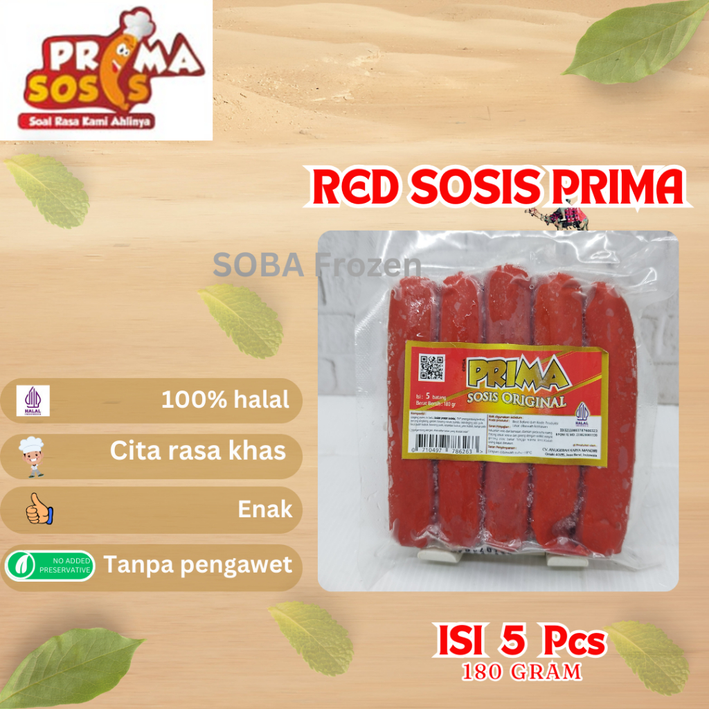 Jual Sosis Merah Original Prima Beeffrank 5 pcs | Shopee Indonesia