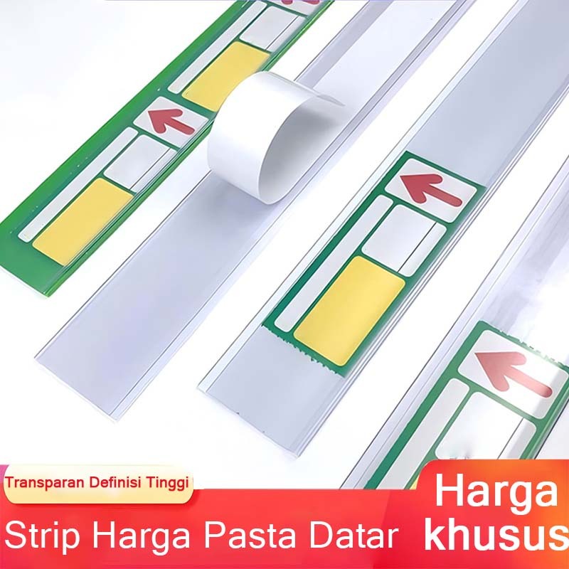 Jual 10pcs Papan Harga Price Tag Price Rail Double Tape Price Rail Rak ...