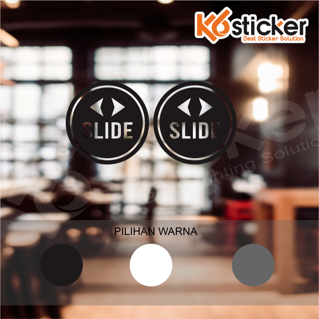 Jual Stiker Pintu Slide Kaca Cafe Kafe Resto Kantor Sign Stiker Cutting ...