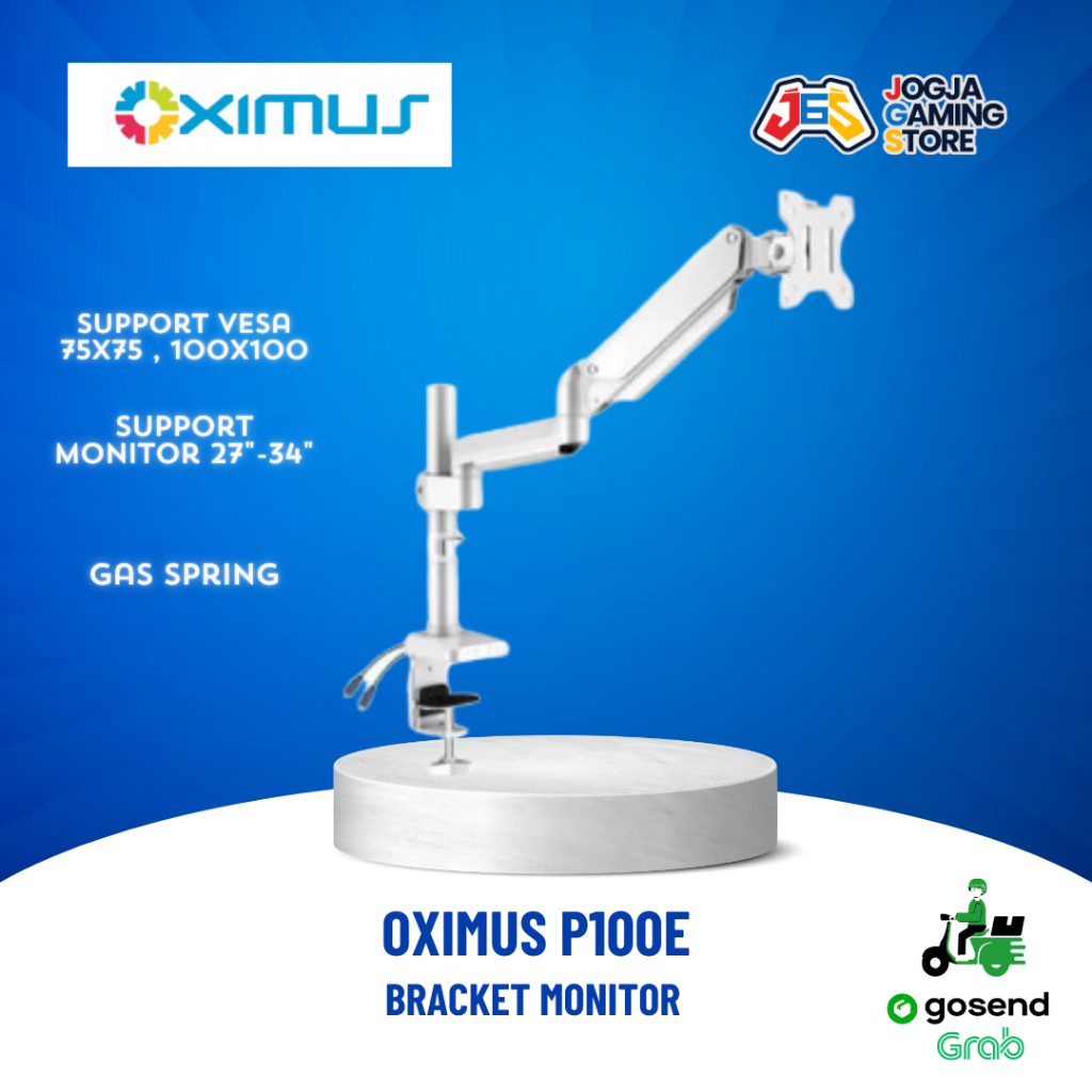 Jual Bracket Monitor Deskmount Gas Spring Oximus P100e Tilt Swivel ...