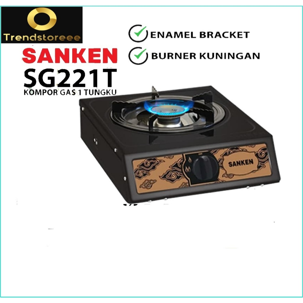 Jual Sanken SG-221T Kompor Gas 1 Tungku hitam | Shopee Indonesia