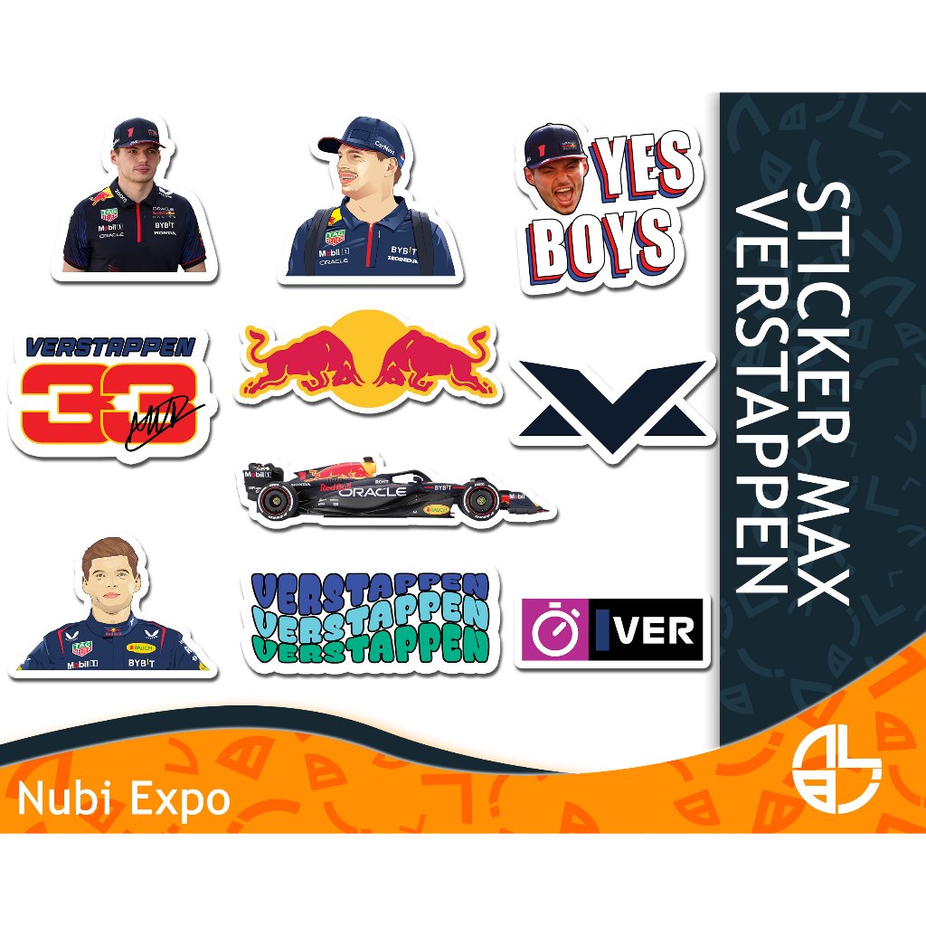 Jual MAX VERSTAPPEN STICKER PACK | Sticker Pack F1 Verstappen | Sticker ...
