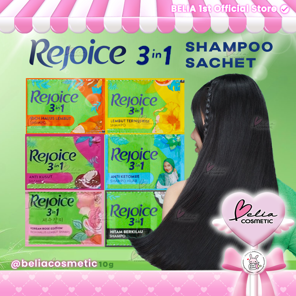 Jual BELIA REJOICE Shampoo 3in1 10gr Sachet | Korean Rose Edtn | Lembut Ternutrisi | Rich Halus ...