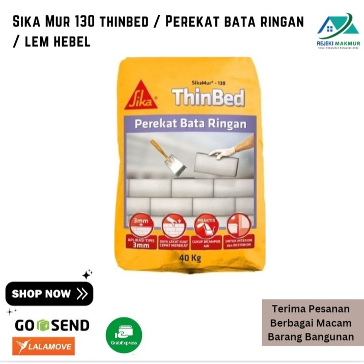 Jual Sika Mur 130 thinbed / Perekat bata ringan / lem hebel (KHUSUS ...