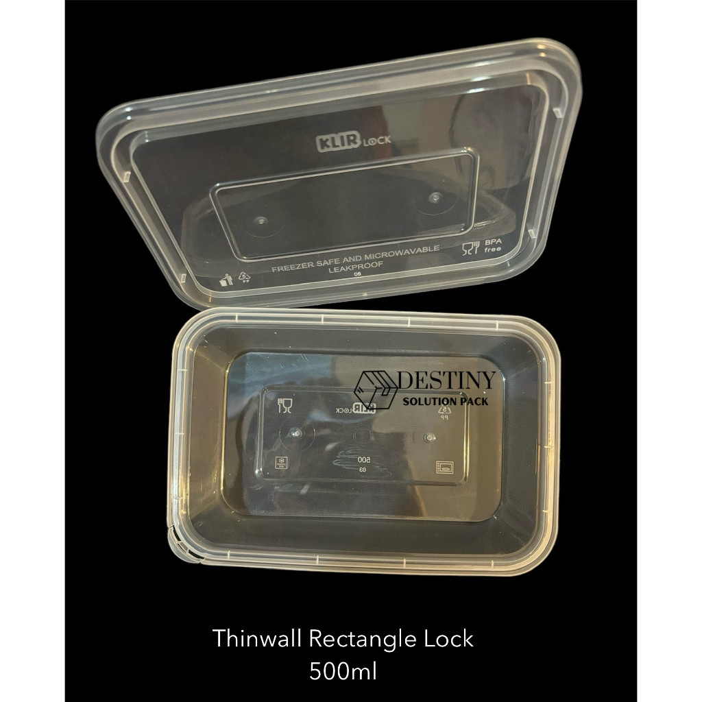 Jual Thinwall KLIR Rectangle Lock 500ml | Shopee Indonesia Jual Thinwall KLIR Rectangle Lock 500ml | Shopee Indonesia