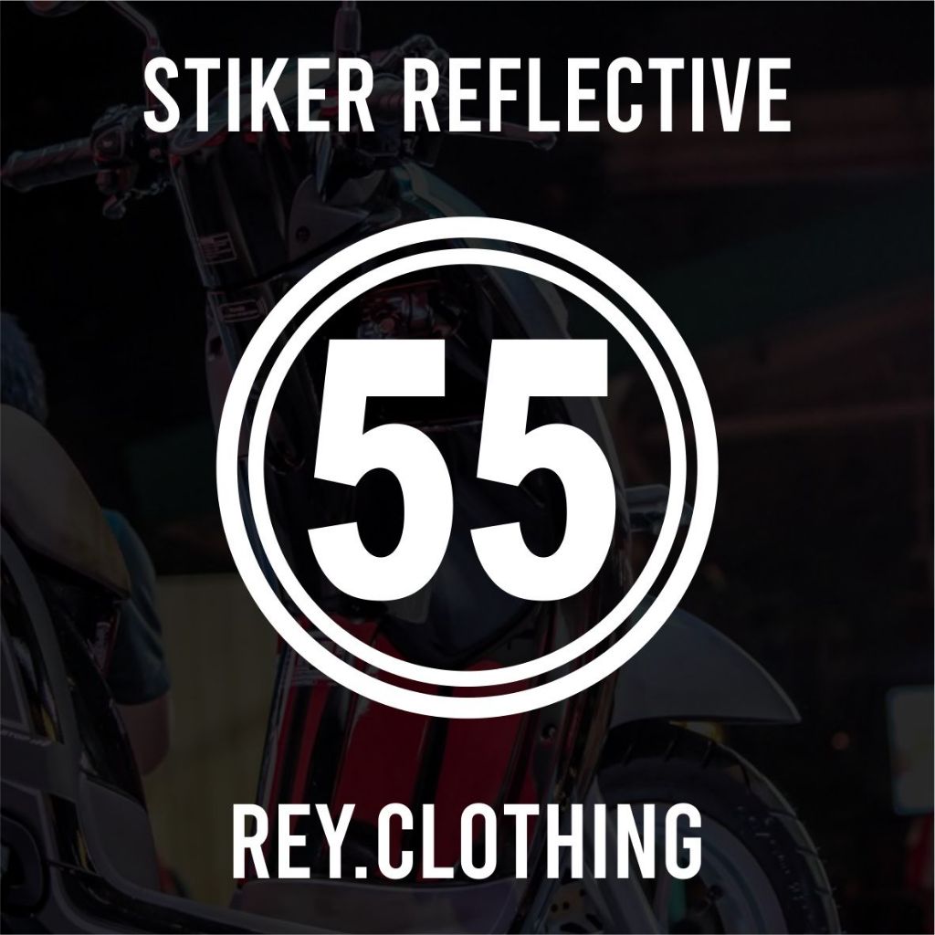 Jual STIKER CUTTING NOMOR 55 PUTIH - REY CLOTHING | Shopee Indonesia