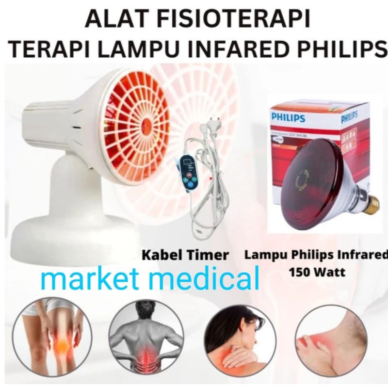 Jual Lampu Terapi Lampu Infrared Phillips 150wat Ada Timer dan pengatur ...
