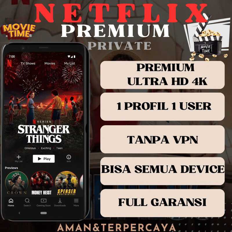 Jual NETFLIX PRIVATE BULANAN ANTI LIMIT FULL GARANSI | Shopee Indonesia
