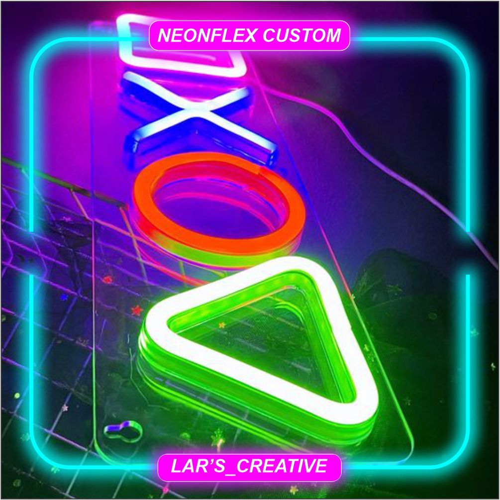 Jual Lar's_Creative Neon Flex LED Logo Game Dekorasi Kamar Gaming Lampu ...