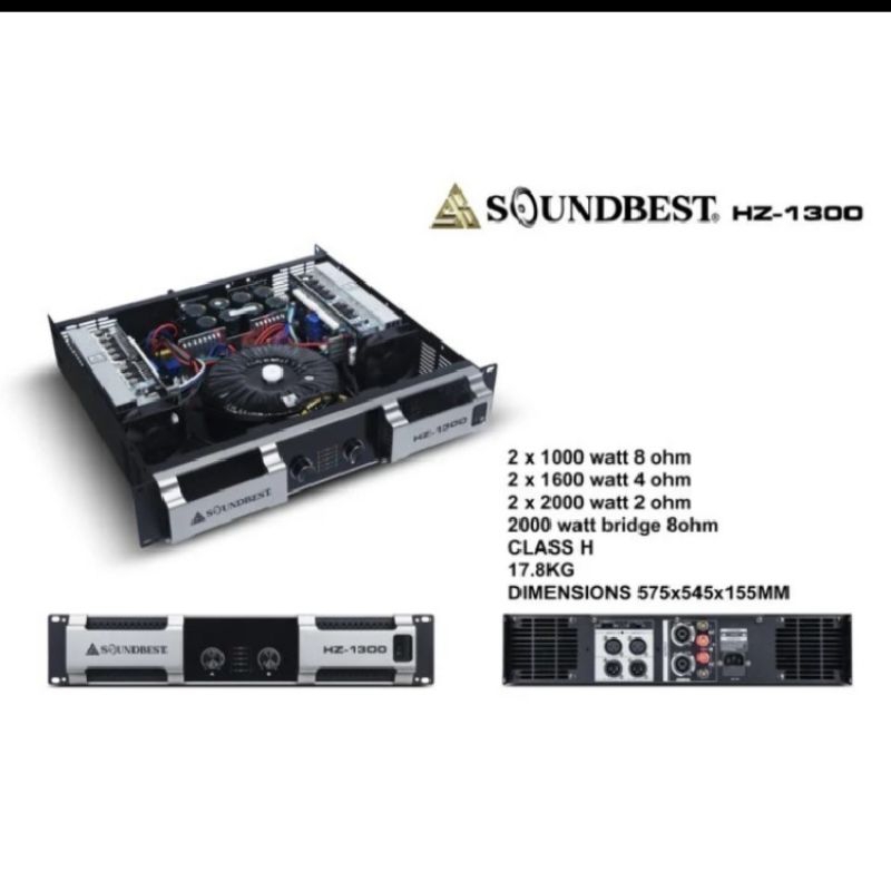 Jual Power soundbest HZ 1300 Original Amplifier Class H | Shopee Indonesia