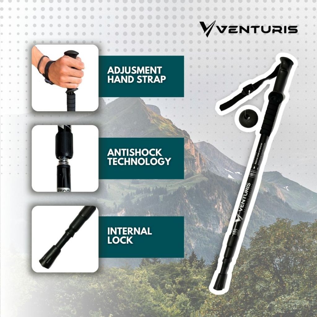 Jual Trekking Pole Tongkat Pendaki 135 cm Venturis Tracking Pole ...