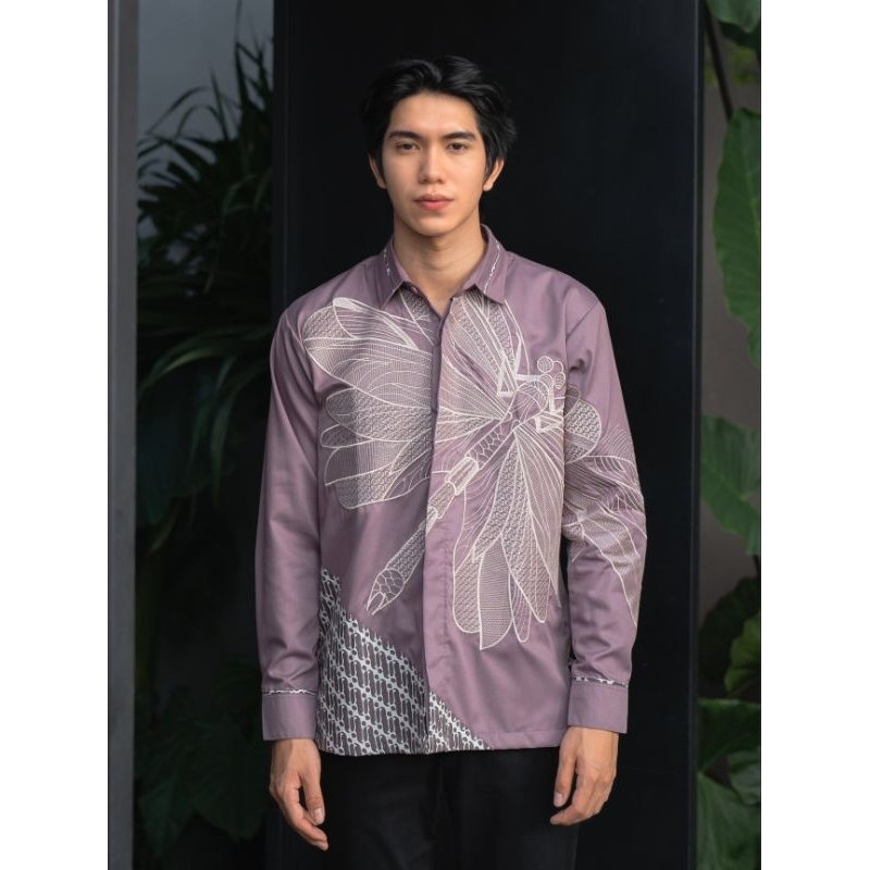 Jual Kemeja Batik-Bordir Pria NUC.ID Cokro 02 (Dusty Purple) | Shopee ...