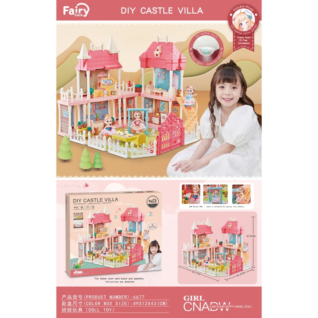 Jual Dreamy Bay Doll House Yasini Rabbit Windmill Castle Villa Cute ...
