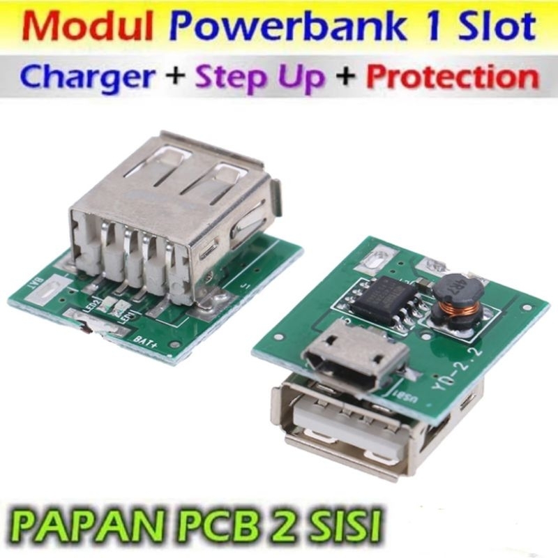 Jual Modul Power Bank Charger Baterai 18650 Step Up with Protection ...