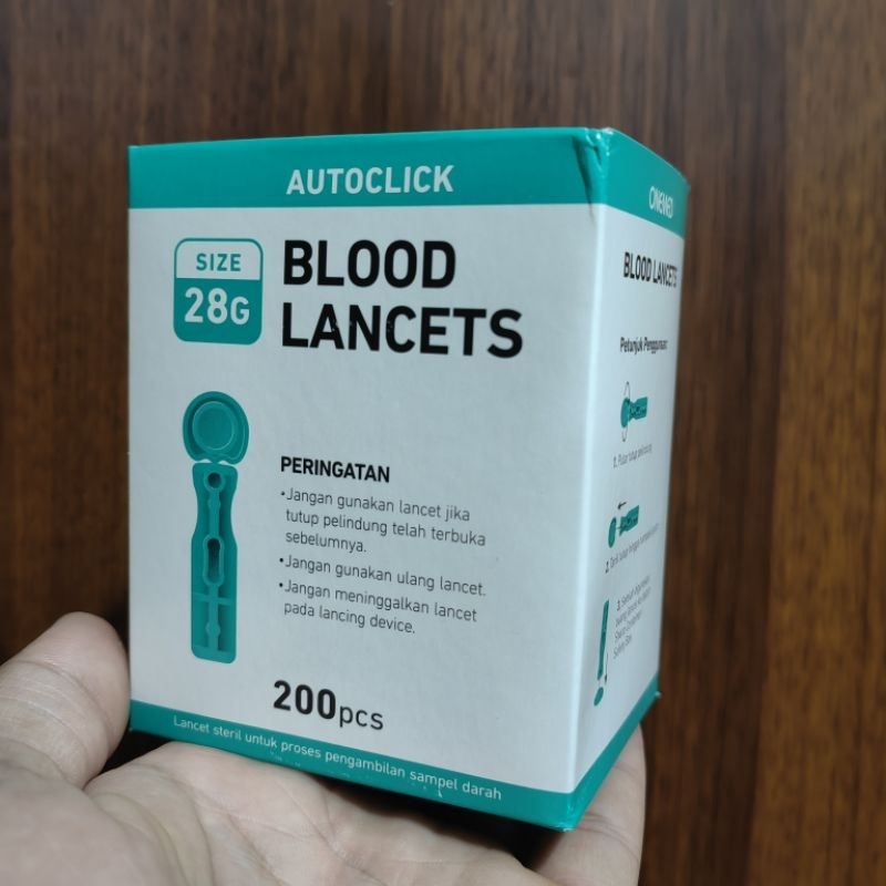 Jual BLOOD LANCETS 26G ONEMED STERILE ISI 2x100 PCS AUTOCLICK | Shopee ...