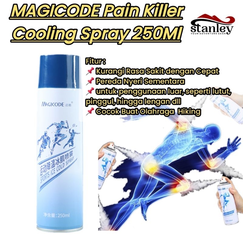 Jual MAGICODE Pain Killer Cooling Spray 250Ml | Shopee Indonesia