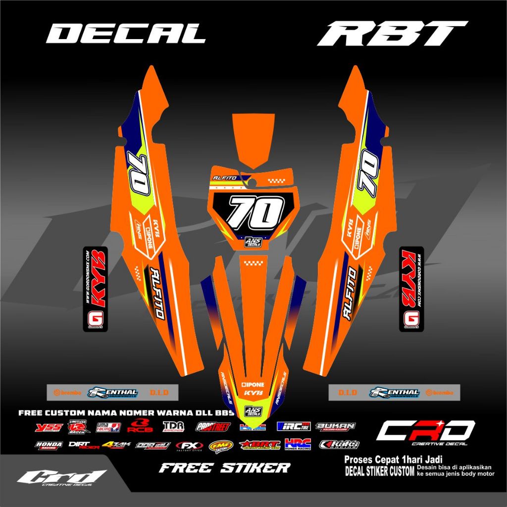 Jual DECAL RBT BODY JUPITER YAMAHA VEGA NEW FULL BODY DEKAL STICKER ...