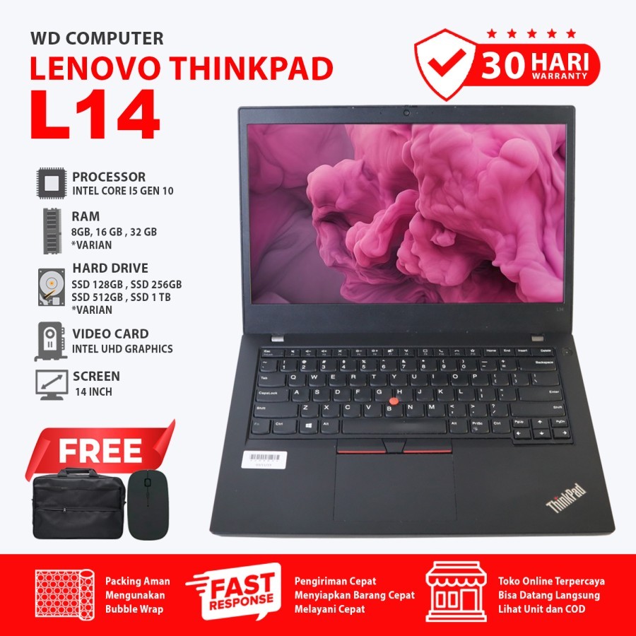 Jual [WDKOMPUTER] Lenovo Thinkpad L14 Gen 1 Intel Core I5 Gen 10 I Ram ...