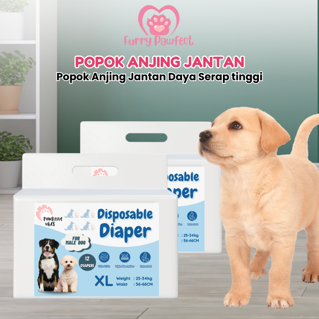 Jual Popok Anjing Jantan Dog Male Diapers Anti Marking Sekali Pakai ...
