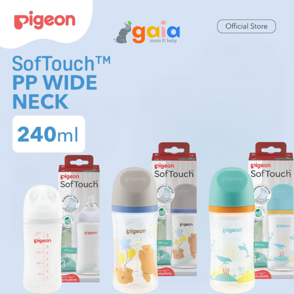Jual Pigeon Botol BPP WD 240ML + Soft Touch Nipple | Botol Susu ...