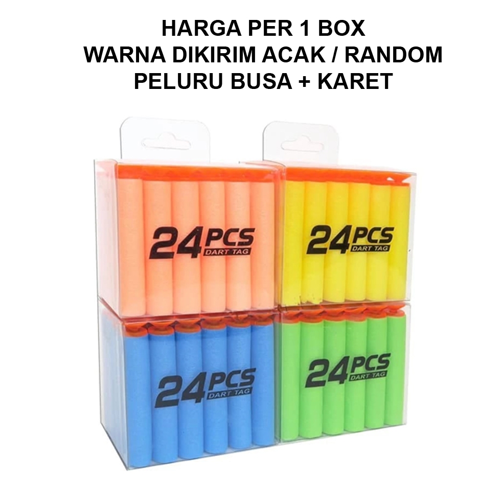Jual PELURU NERF BUSA ISI 24 PCS / PELURU TEMPEL DART TEMBAKAN BUSA ...