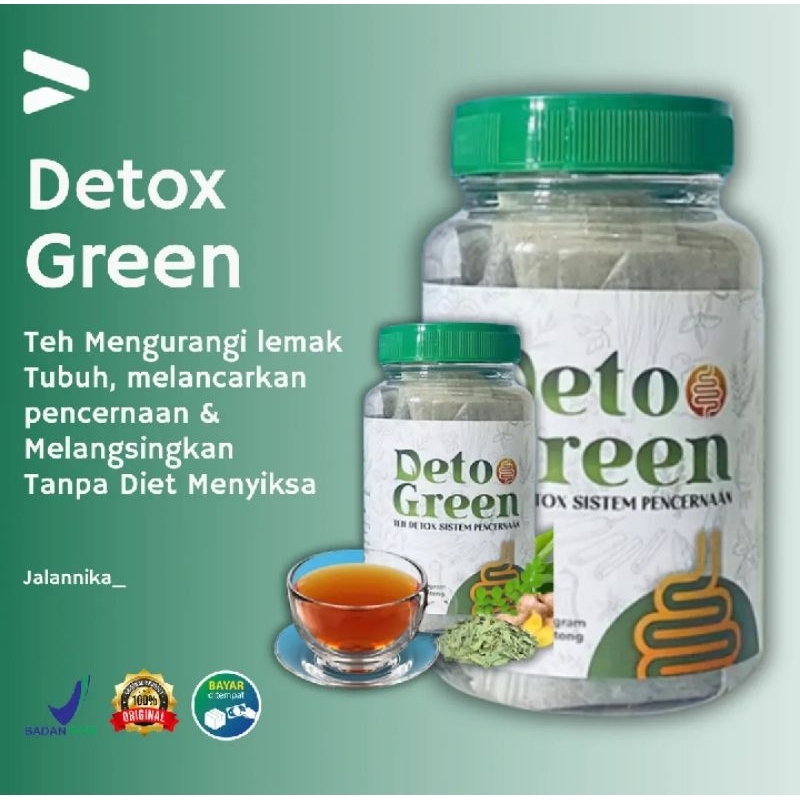 Jual DETO GREEN - TEH DETOX BANTU MELANCARKAN PENCERNAAN & MEMBERSIHKAN ...