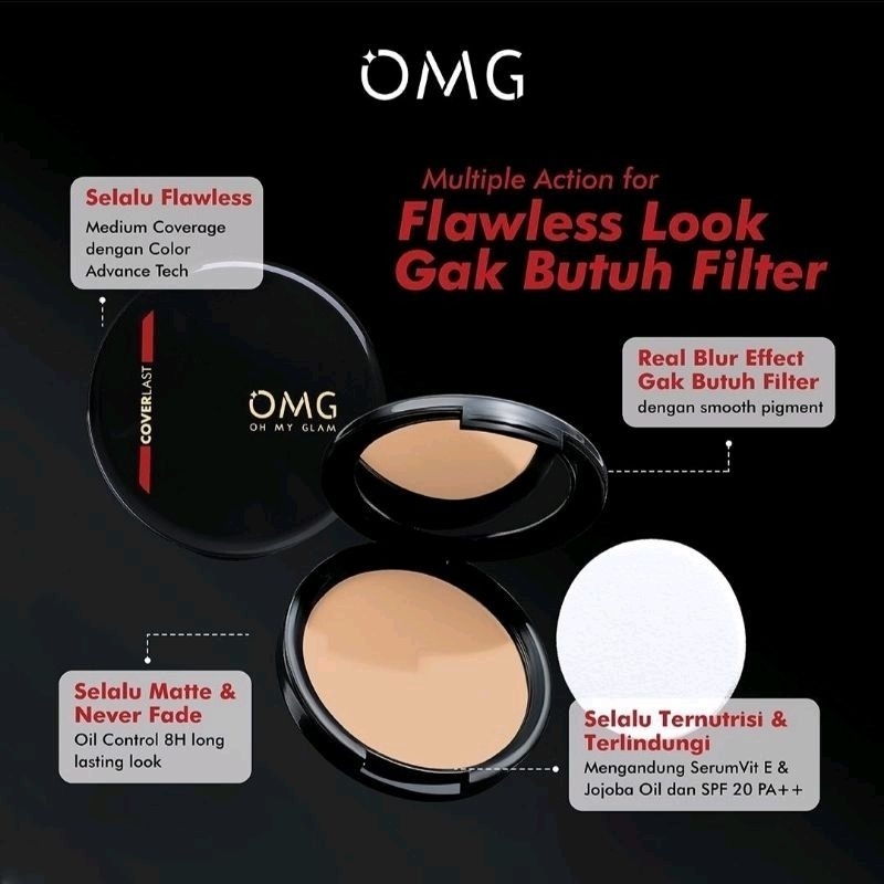 Jual OMG OH MY GLAM TWO WAY CAKE 12g | Shopee Indonesia
