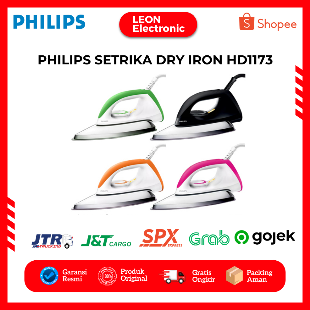 Jual PHILIPS Setrika Classic HD1173 / Philips Strika HD-1173 Ceramic ...