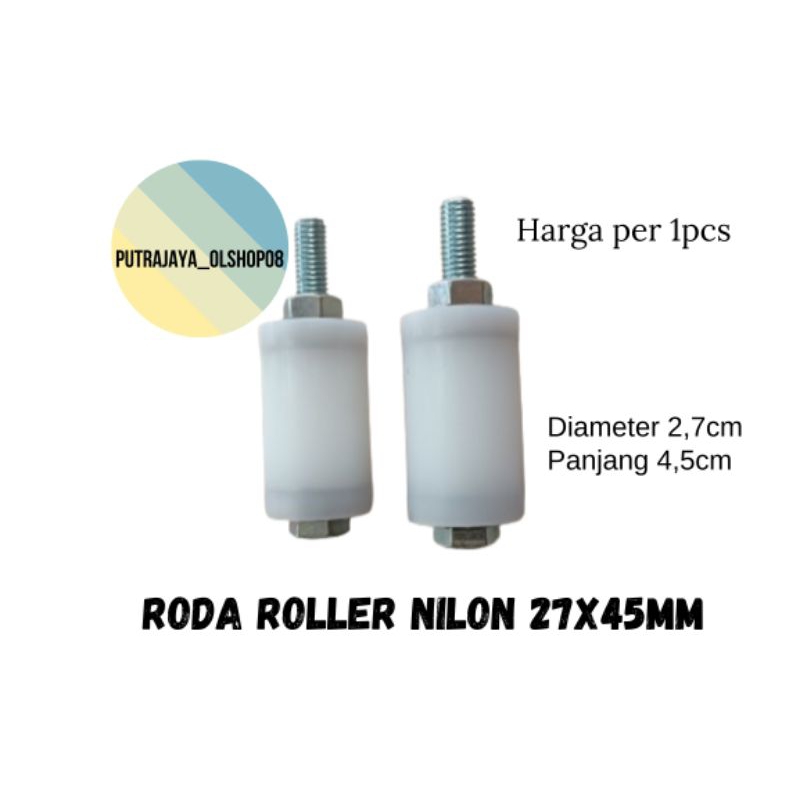 Jual roda roller nilon 27x45mm | Shopee Indonesia