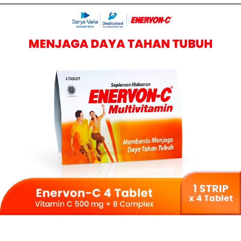 Jual Enervon-C 4 Tablet/Supplemen Daya Tahan Tubuh/Multivitamin ...