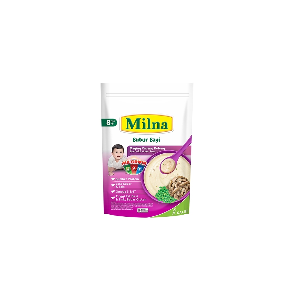 Jual MILNA BUBUR BAYI 8+ DAGING KACANG POLONG | Shopee Indonesia